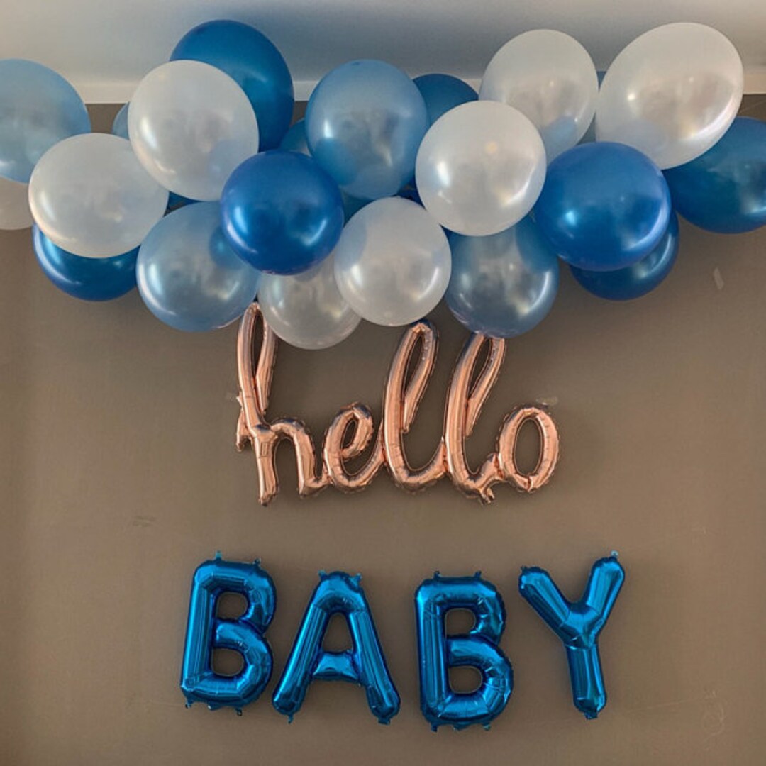 Hello Script Baby Balloons 11" Latex | Ceiling Balloons | Balloon ...