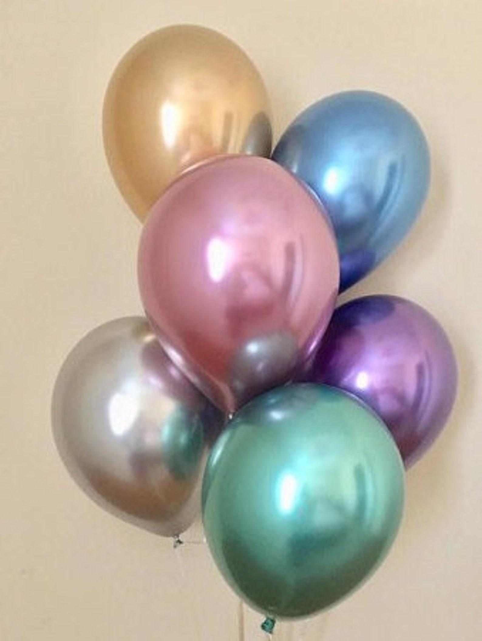 Rose Gold Chrome Balloons Metallic Glossy Shiny Latex - Etsy UK