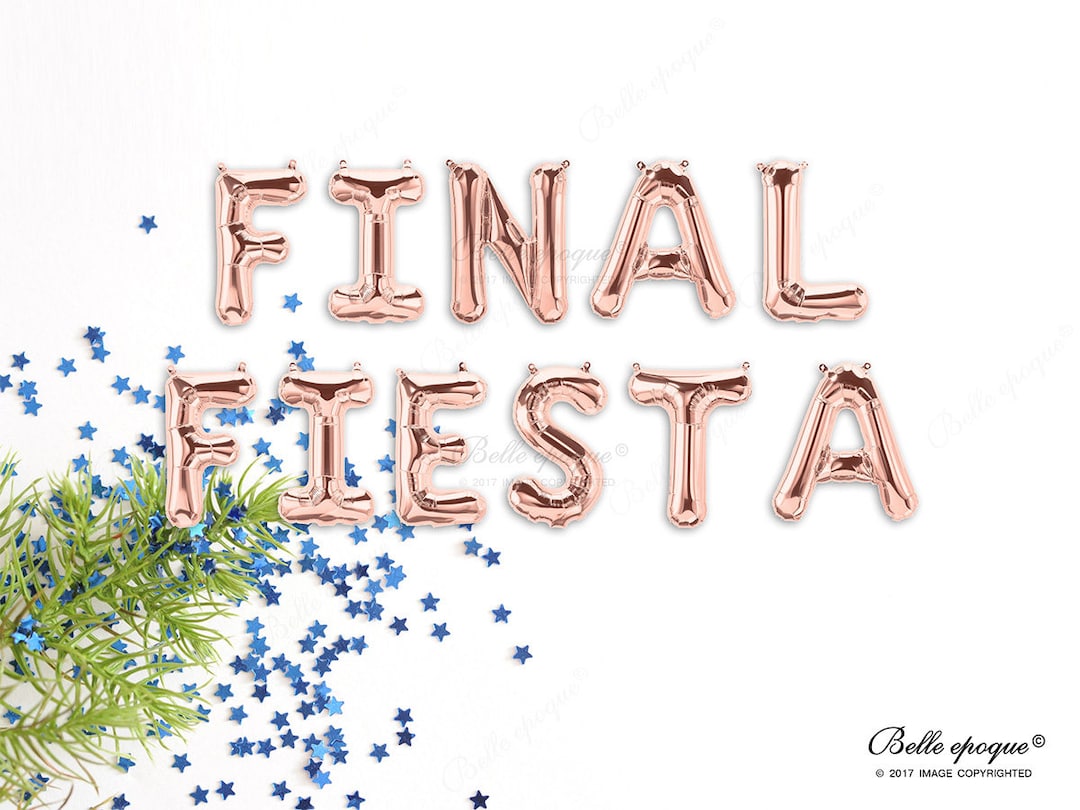FINAL FIESTA Balloons | Rose Gold Balloons | Gold Silver Balloons ...