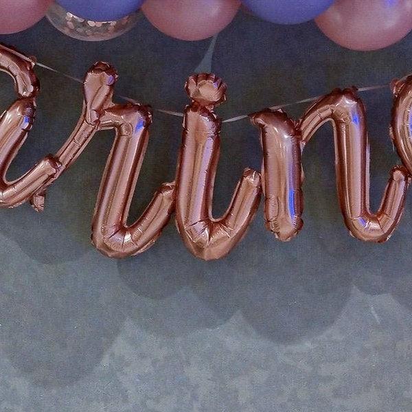 Cursive Balloon - Etsy