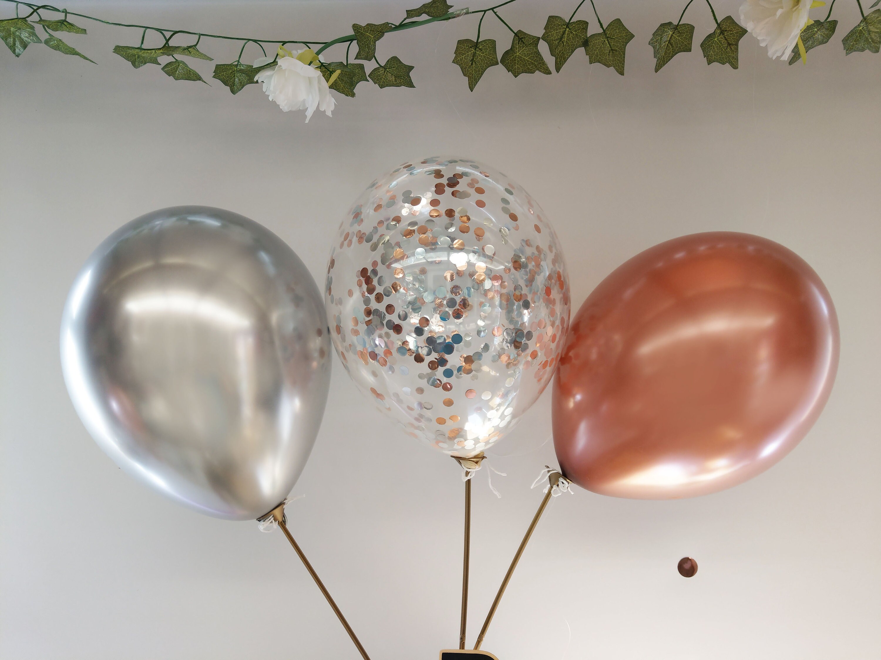 Copper Balloons Chrome Silver Confetti Balloons 11 - Etsy