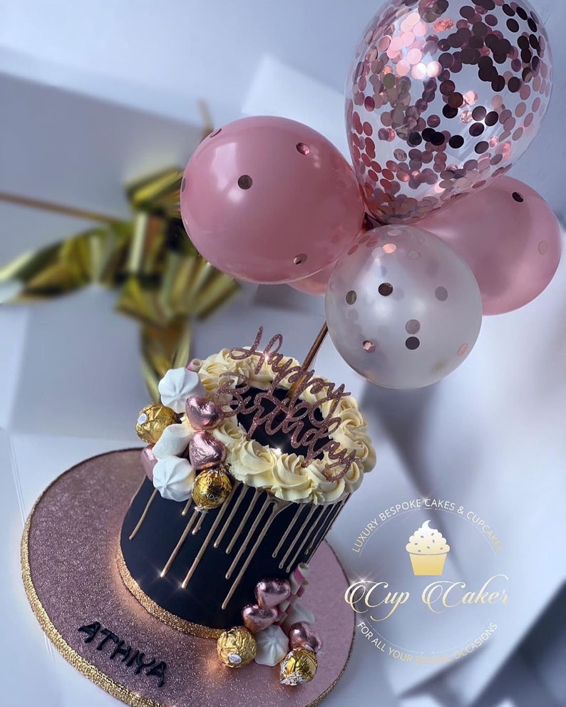 Balloon Cake Topper 5 Mini Garland Bunting Birthday | Etsy