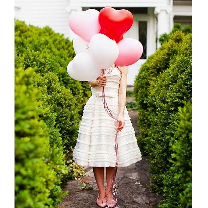 White Heart Balloons Fuschia Heart Balloons 11 Hen - Etsy