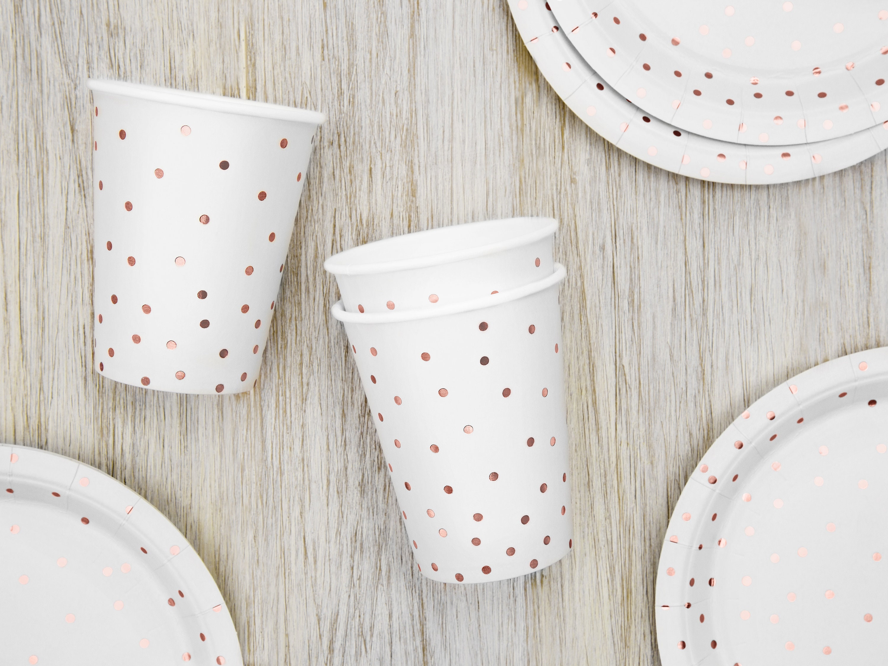 6 Polka Dot White Paper Cups, White Cups, Hen Party, Bachelorette ...