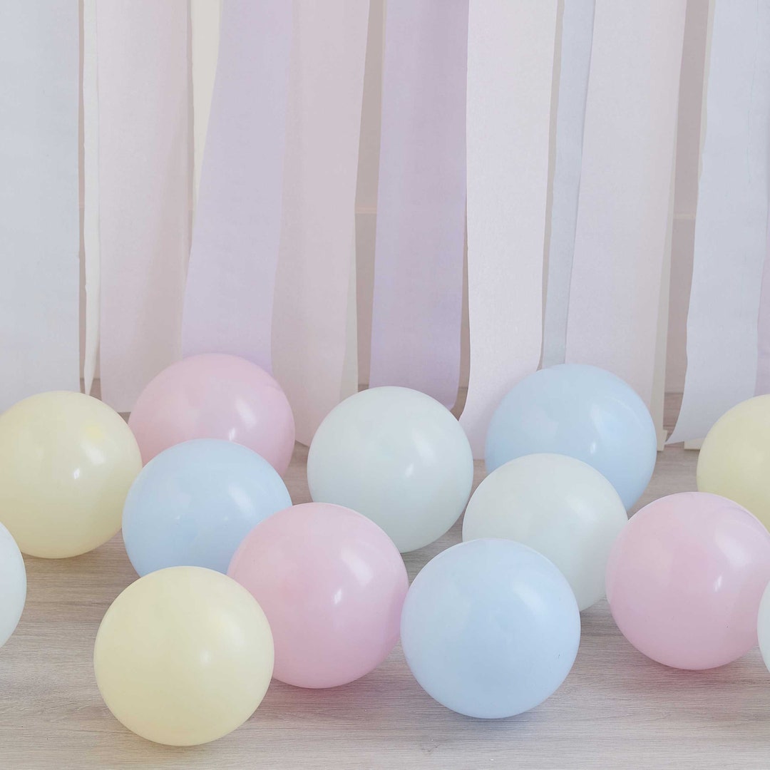Pastels Rainbow Balloons Scatter Party Decorations Baby Shower Hen ...
