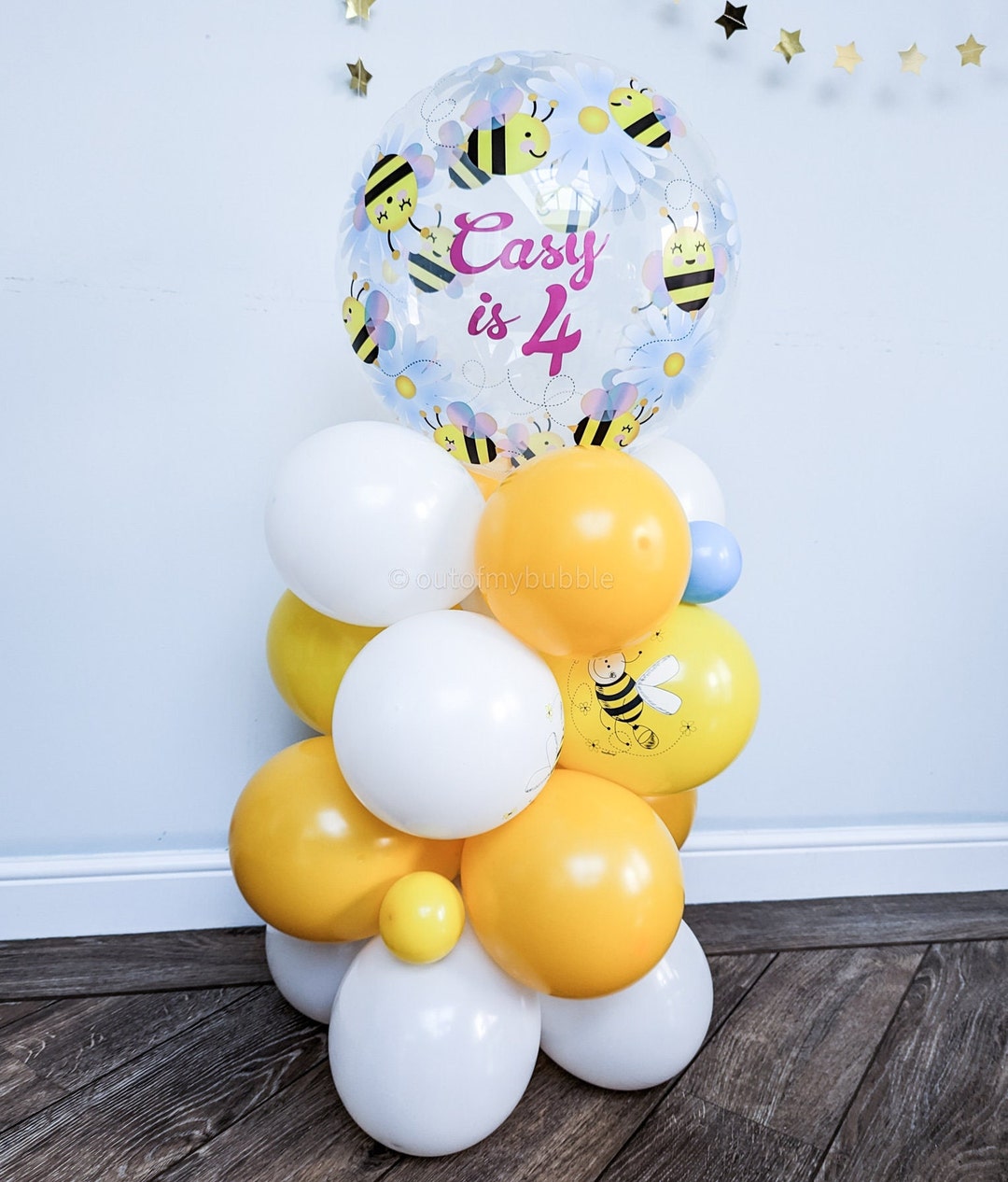 Bee Balloons Tower Sculpture Kid Party Decorations Happy Birthday Gift ...