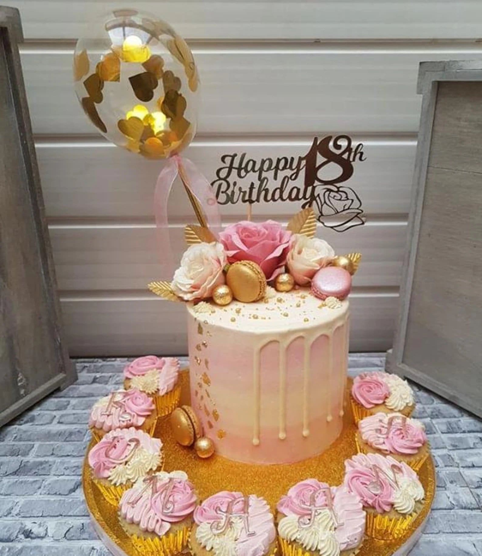 Balloon Cake Topper Confetti 5" Party Birthday Wedding Hen Baby Shower ...