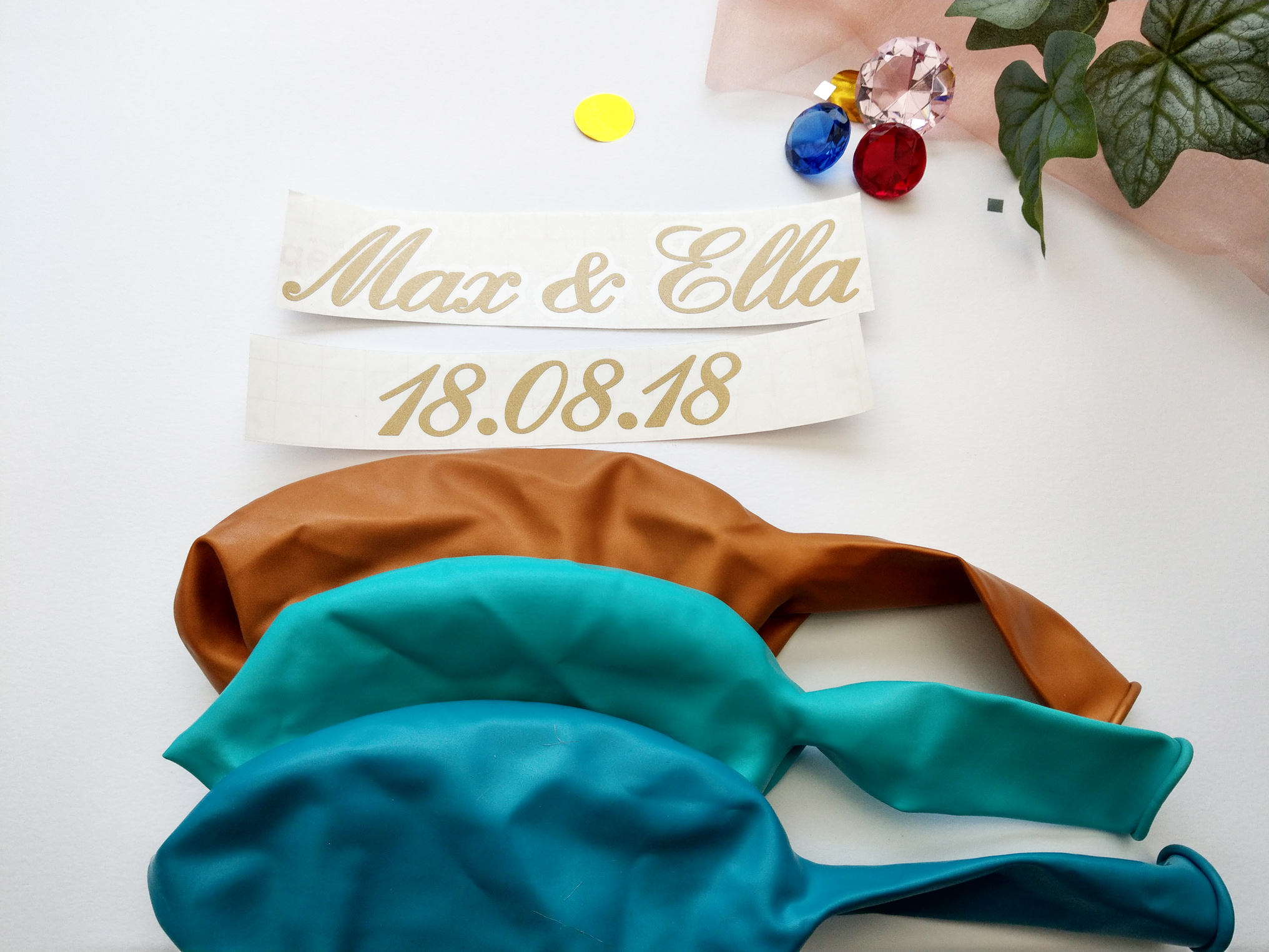 Personalized Balloon Vinyl Name Custom Balloons Bridal | Etsy