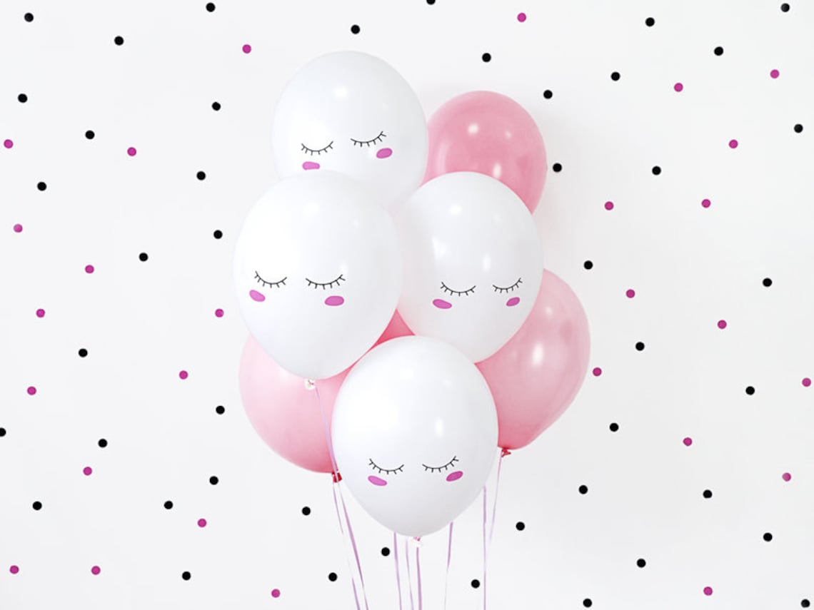 Smiley Face Pink Balloons Latex Party Balloons Pink Balloon - Etsy