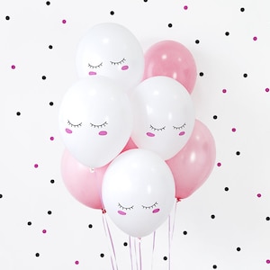 Smiley Face Pink Balloons Latex, Party Balloons, Pink Balloon Bouquet ...