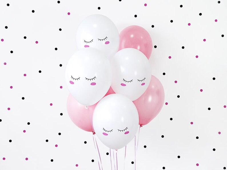 Smiley Face Pink Balloons Latex Party Balloons Pink Balloon | Etsy UK