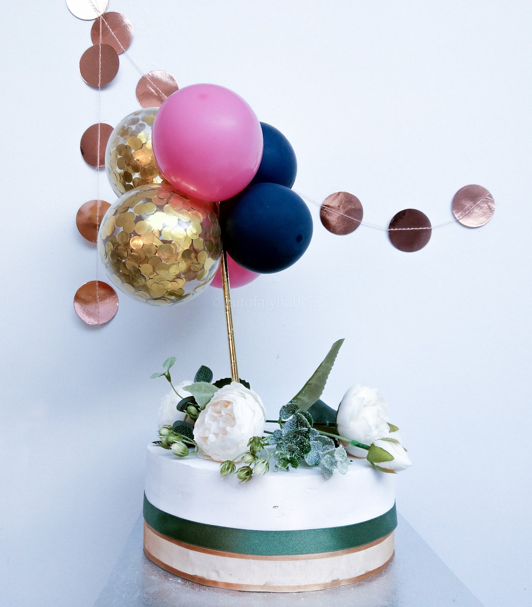 Mini Balloon Cake Topper Happy Birthday Party Decorations Arch Garland ...