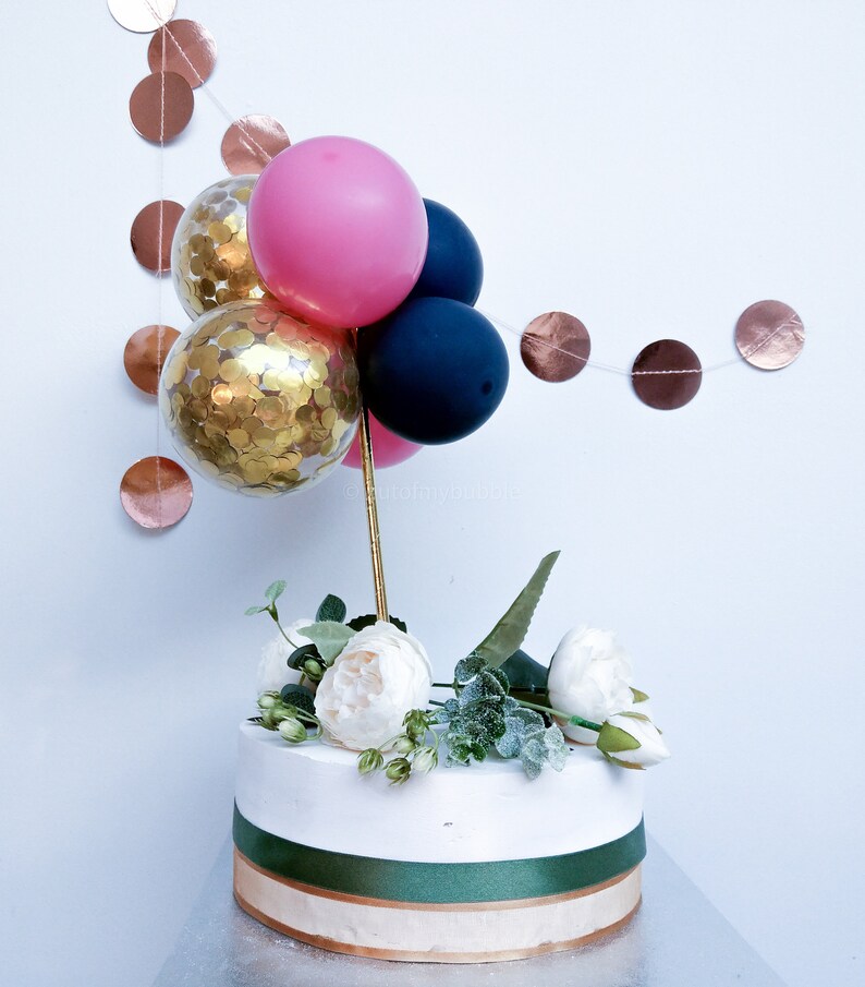 Mini Balloon Cake Topper Happy Birthday Party Decorations Arch | Etsy