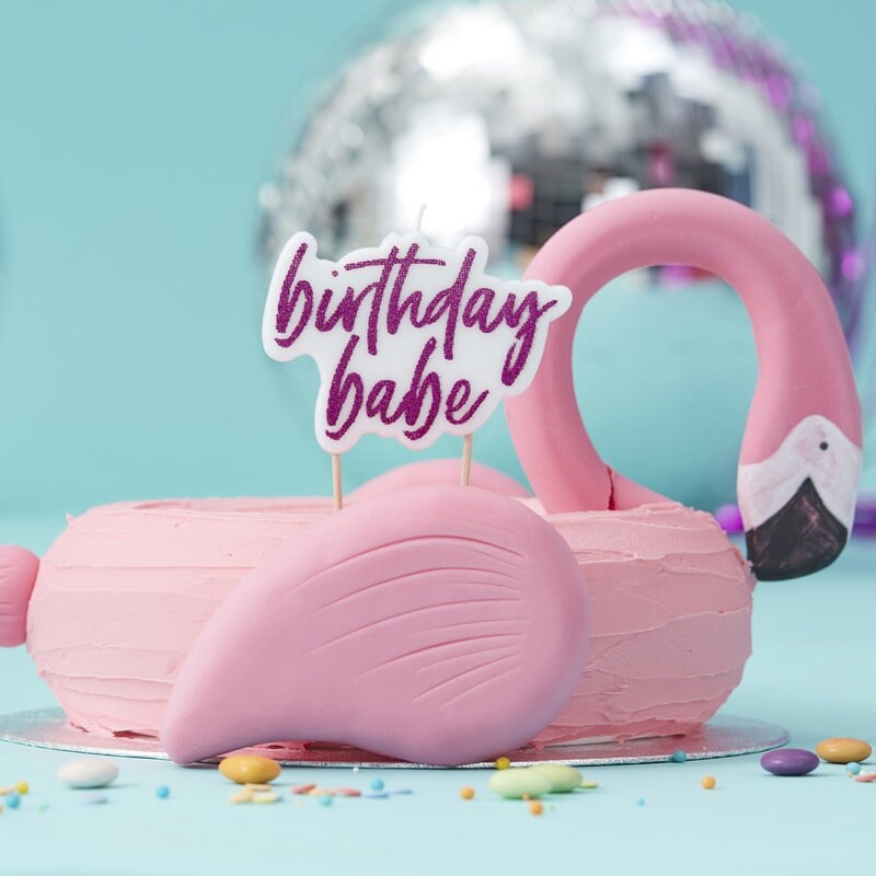 Happy Birthday Babe Candles, Birthday Party, Girls, Pink Glitter, Party ...
