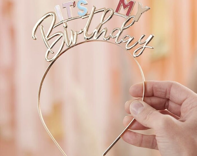 It's My Birthday Headband Girls Happy Birthday Party Decotations Props ...