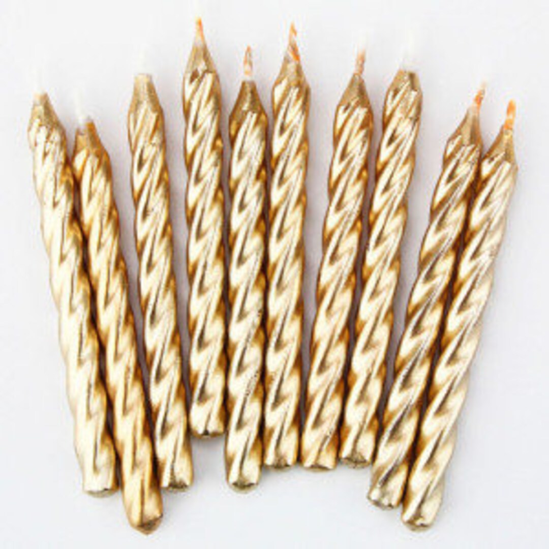 Gold Candles, Mini Candles, Happy Birthday, Birthday Candles, Party ...