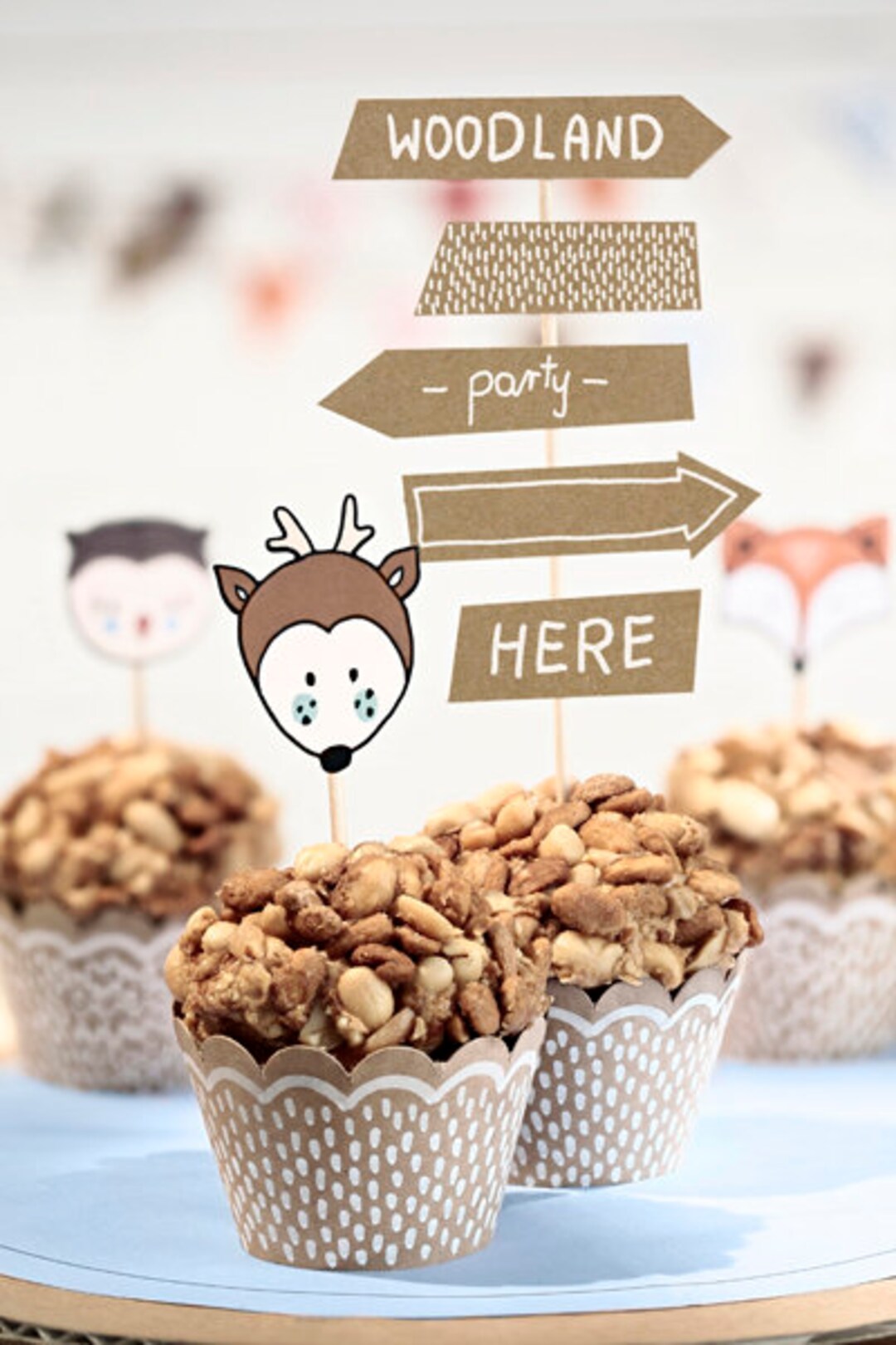 Cake Topper Woodland Signpost, 20.5cm, Happy Birthday Decorations, Kids ...