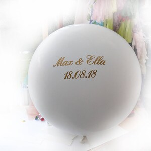 Personalized Balloon Vinyl Name Custom Balloons Bridal - Etsy