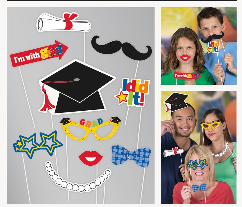 Graduation Photo Booth Props Photo Booth Congrats - Etsy