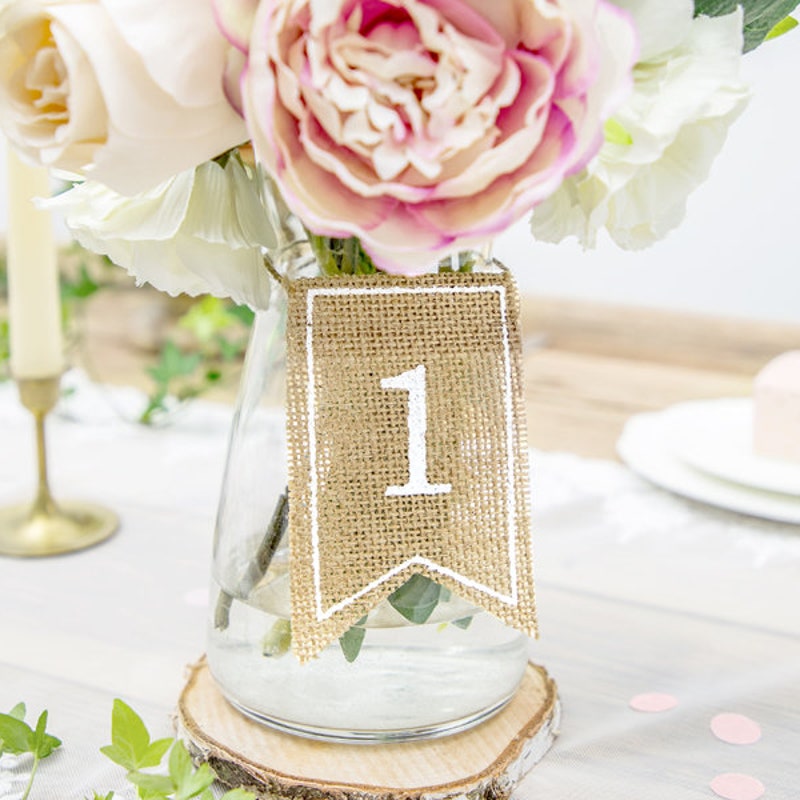 Burlap Table Numbers - Etsy
