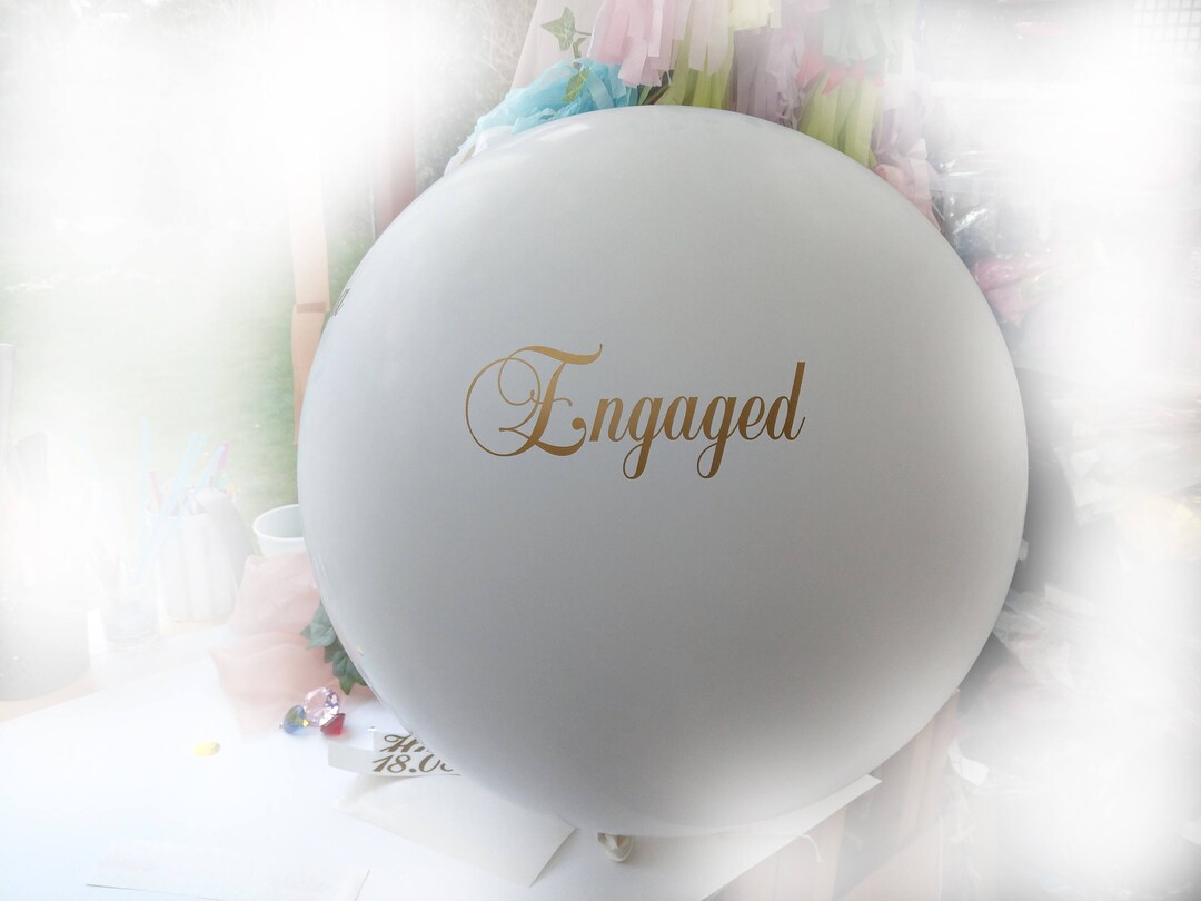 Engaged Balloon, Vinyl Name, Custom Balloons | Propose Balloons | 36 ...