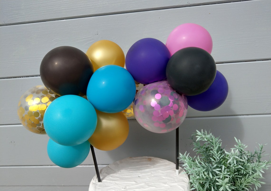Balloon Cake Topper Mini Garland Custom Colors Cake Toppers | Etsy