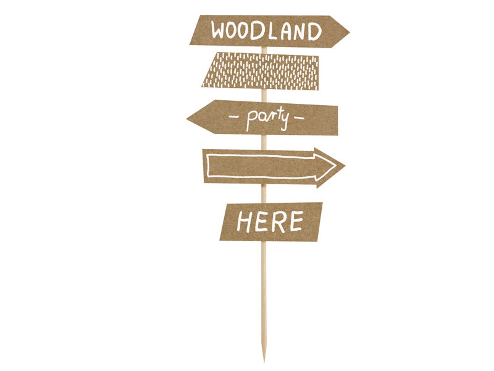 Cake Topper Woodland Signpost, 20.5cm, Happy Birthday Decorations, Kids ...