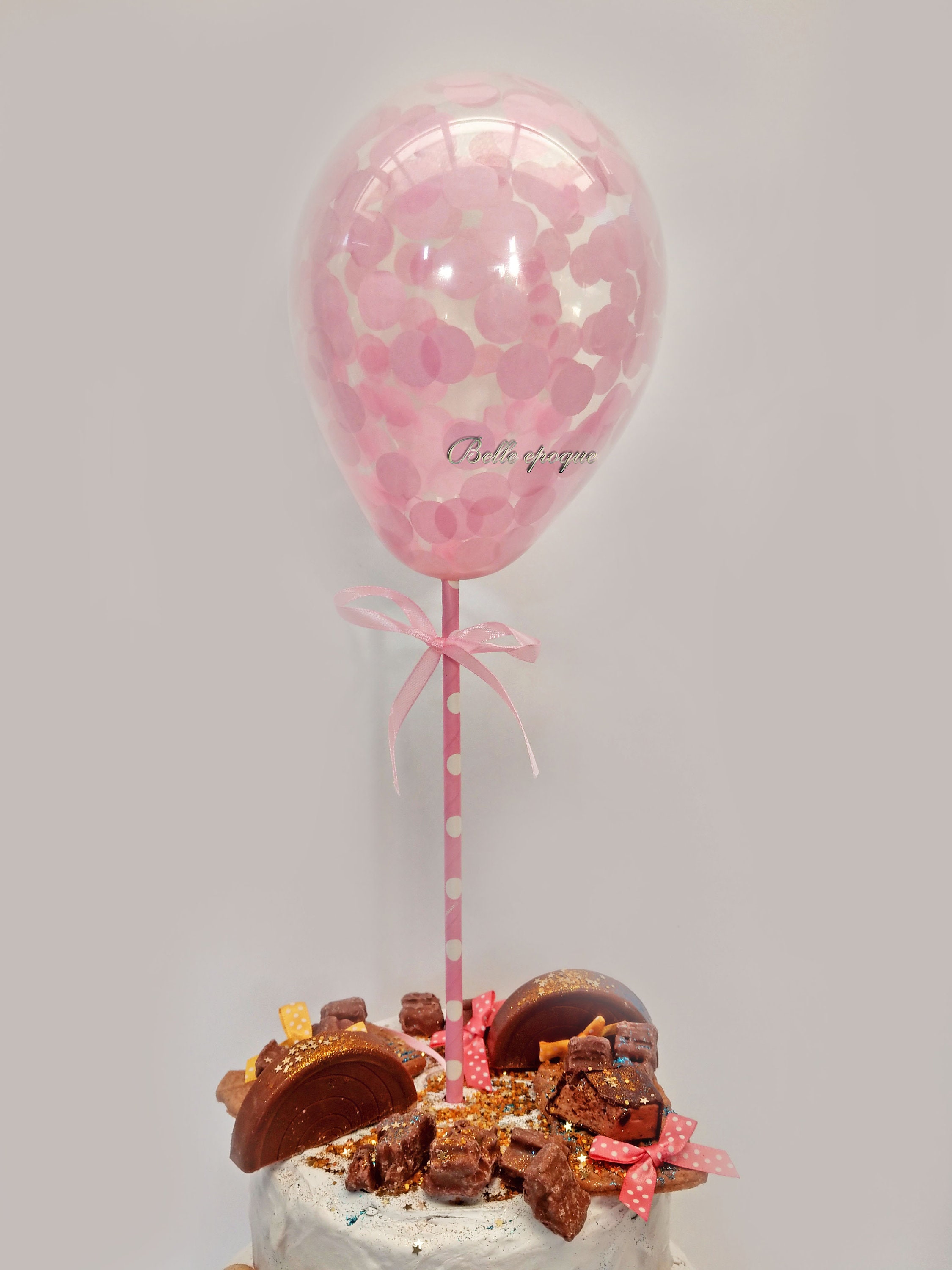 Rosa confeti pastel topper globos 5 fiesta globo ramo | Etsy España