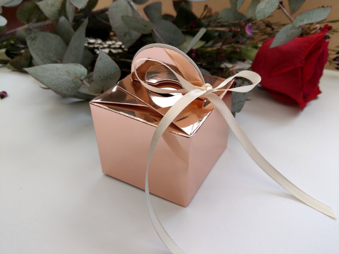 Rose Gold Favor Boxes Wedding Favors Wedding Boxes DIY - Etsy
