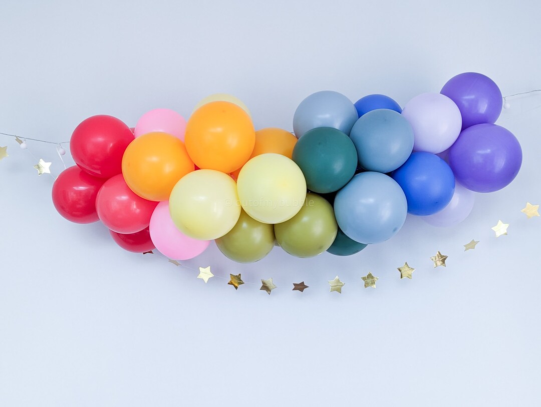 Rainbow Balloon Arch DIY Garland Birthday Hen Party Decorations Wedding ...
