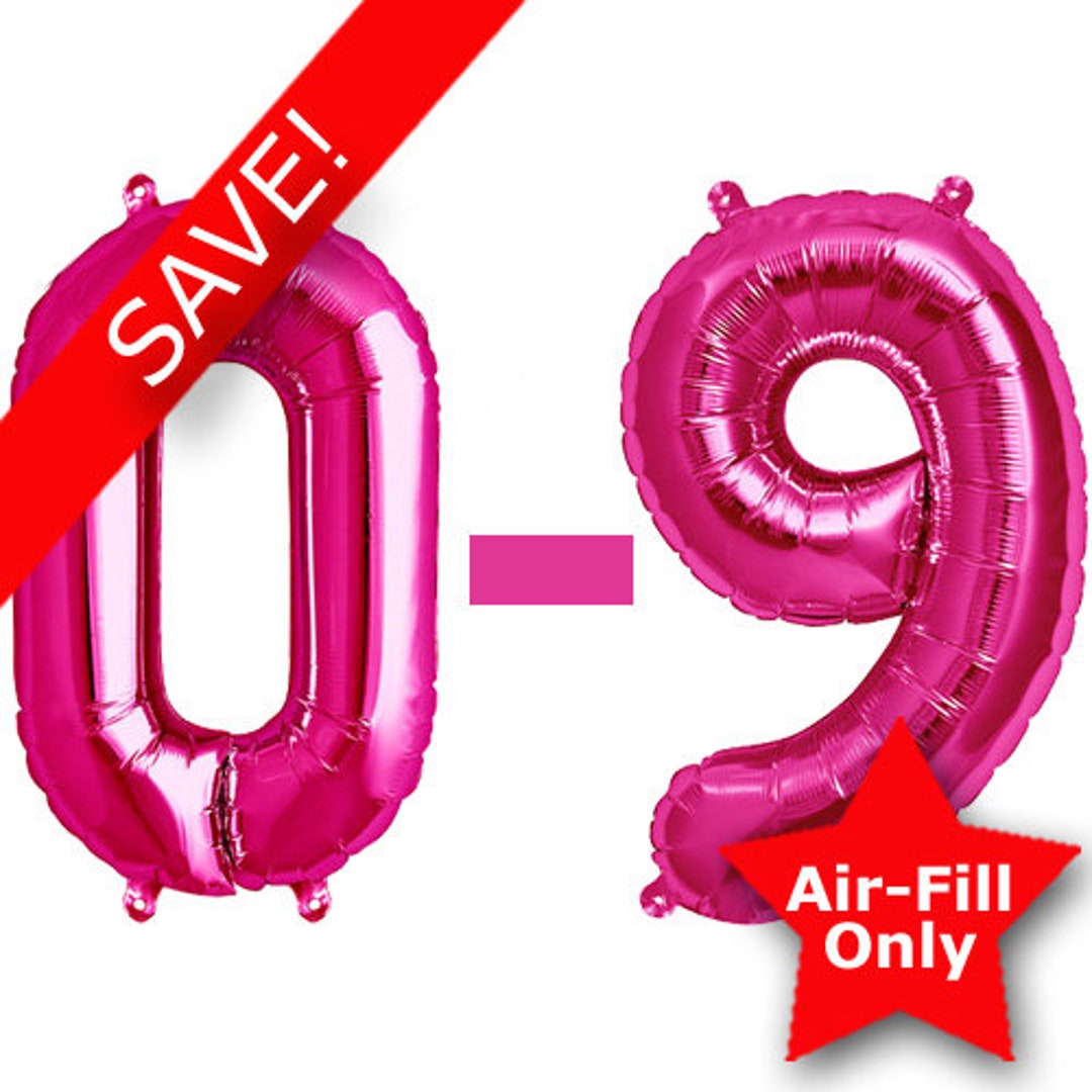 Magenta PINK NUMBERS | Balloon Number | Happy Birthday Balloons | Air ...