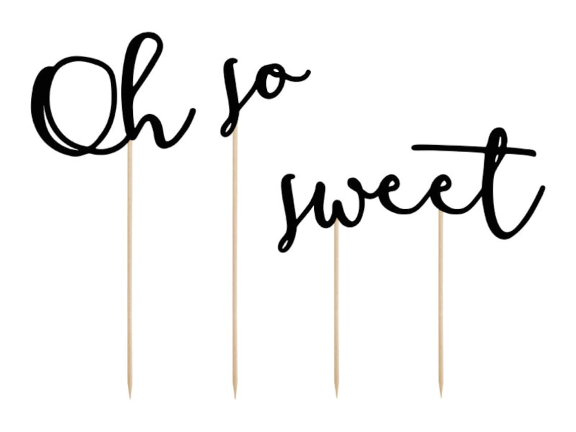 Oh so Sweet Cake Topper Straws Cake Tools Happy Birthday | Etsy