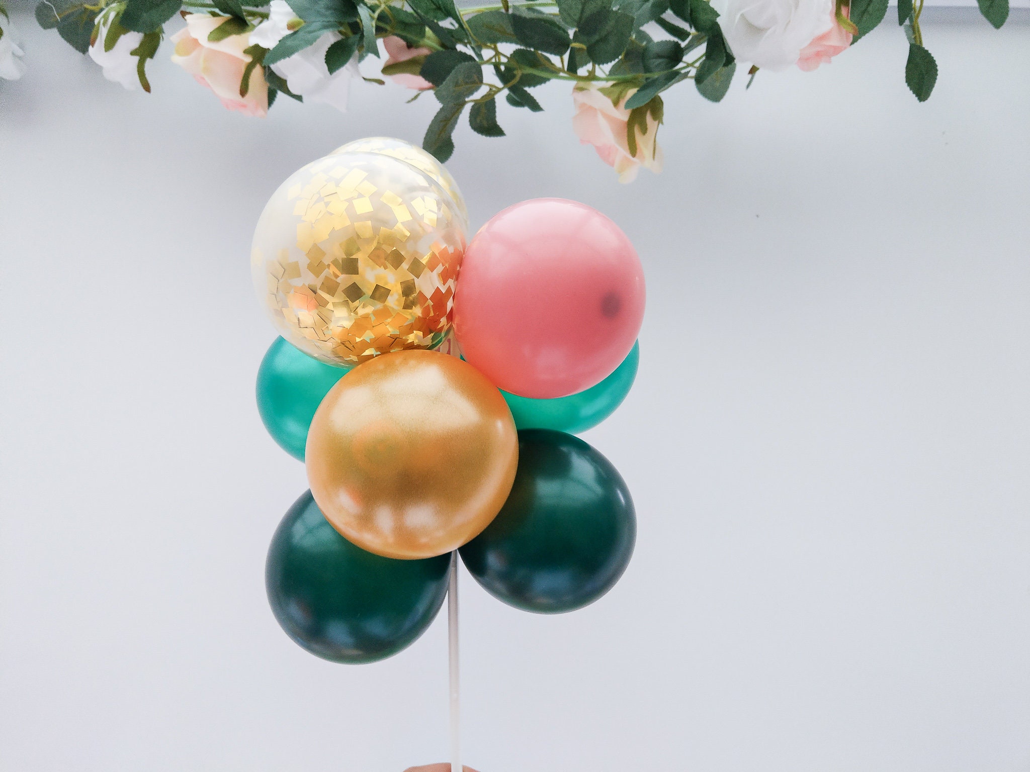 Balloon Cake Topper Garland Confetti 5" Mini Bunting Banner Party ...