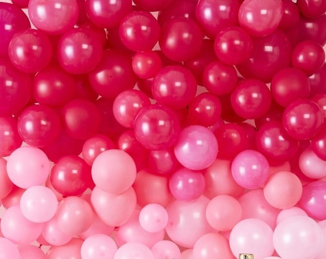 200 Pink Balloons Birthday Party Decoration Wedding Decor Baby Shower ...
