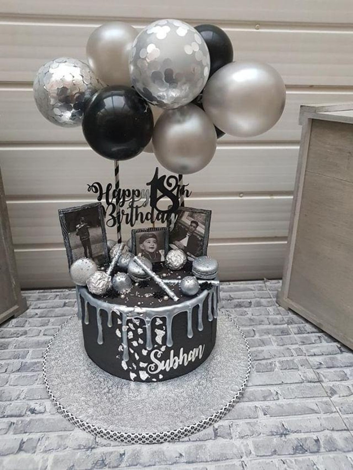 Confetti Balloon Cake Topper 5 Mini Bunting Arch Garland - Etsy