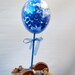 Royal Blue Confetti Cake Topper Balloons 5 Party Balloon Bouquet ...