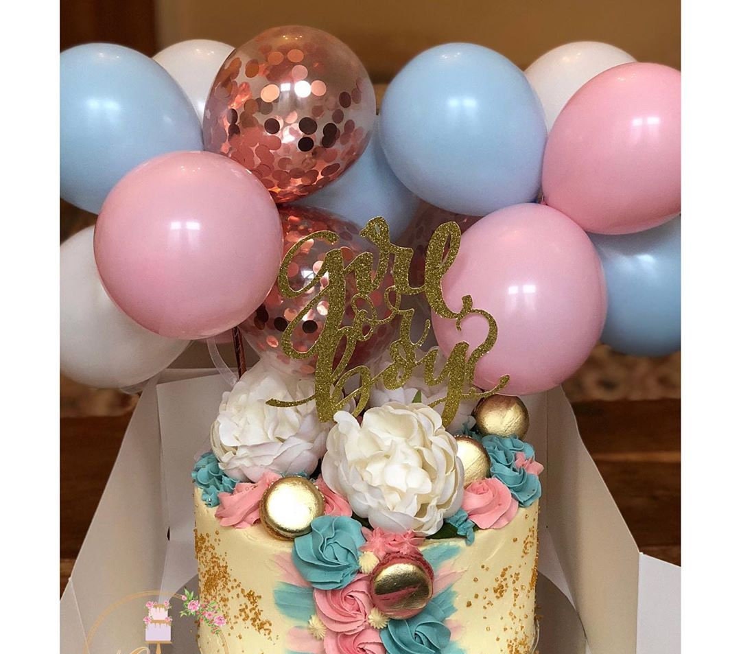 Balloon Cake Topper 5" Mini Bunting Arch Garland Birthday Party ...