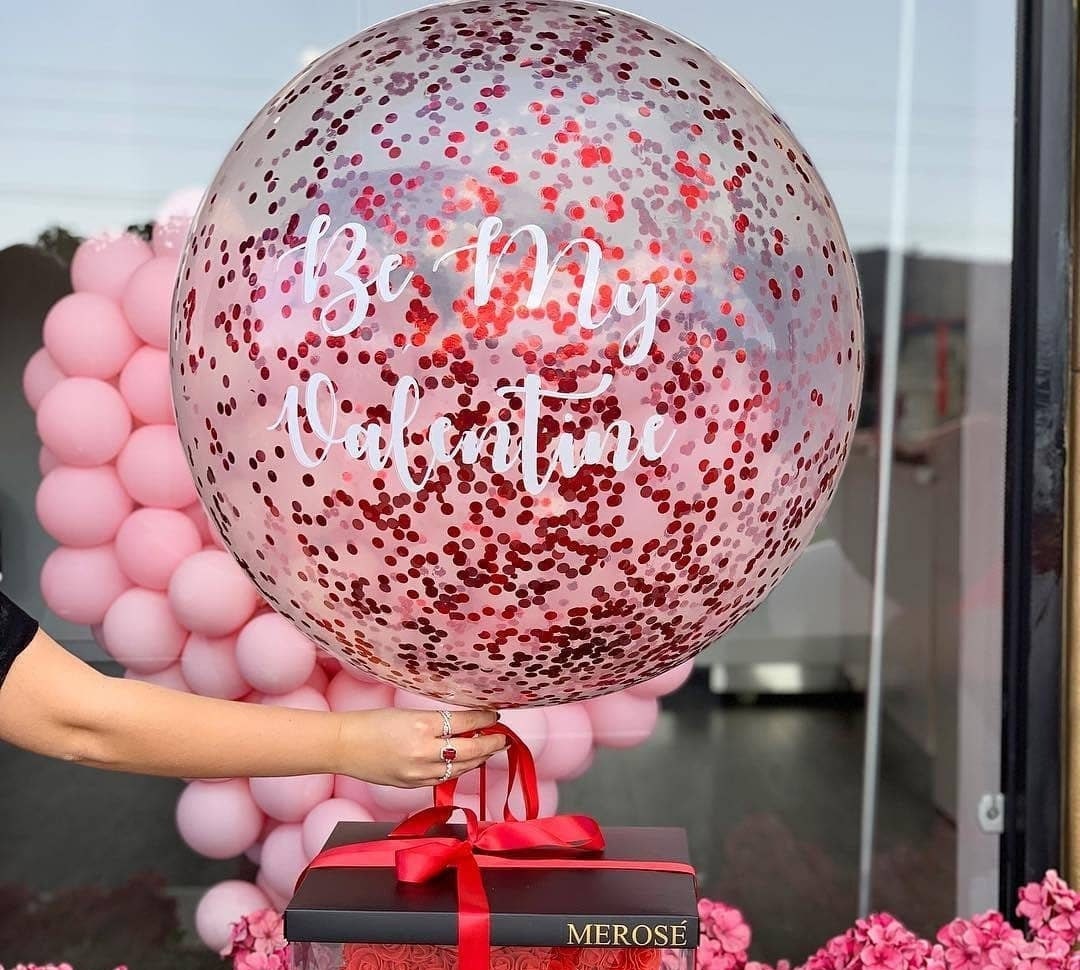 Custom Name Balloon, Vinyl Name, Custom Balloons, Rose Gold Confetti ...