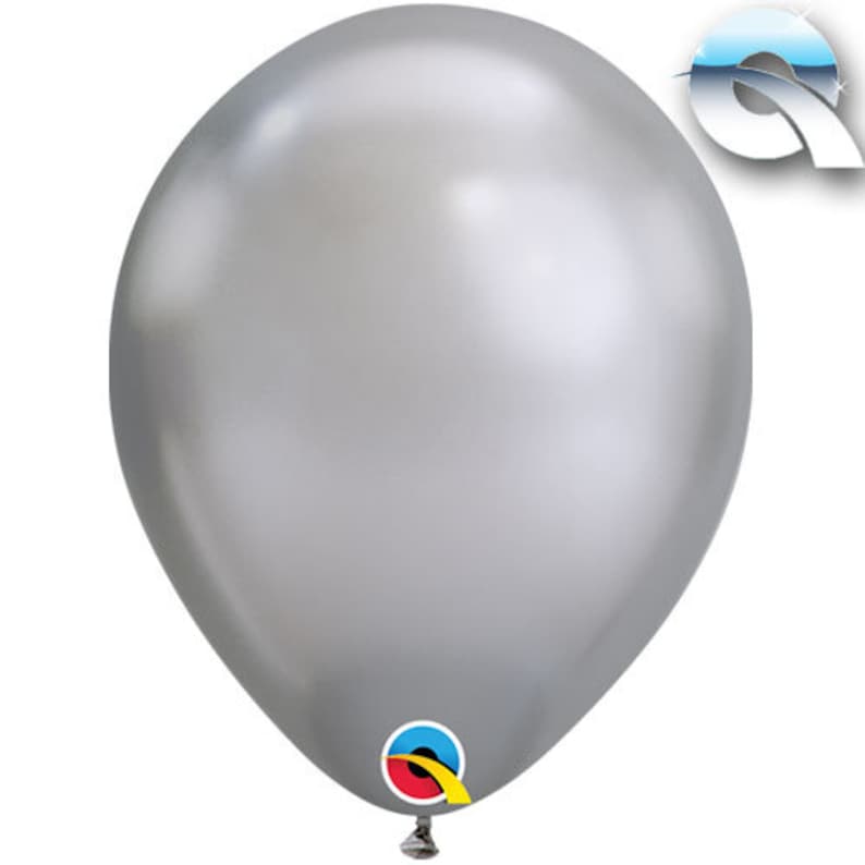 5 Chrome Balloons, Metallic, Shiny Latex Balloons 7", Birthday Bride ...