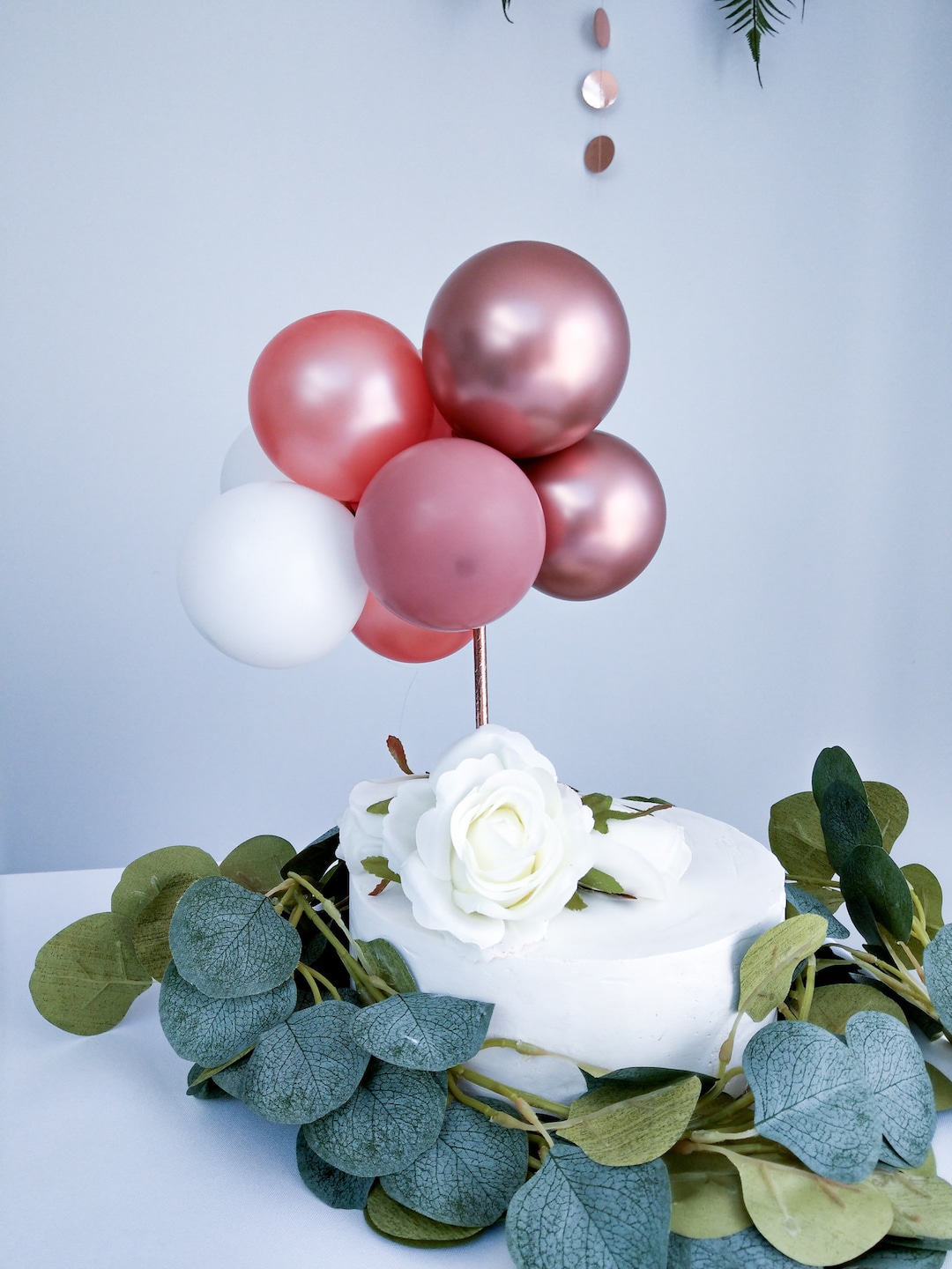 Balloon Cake Topper Confetti 5" Mini Bunting Arch Garland Birthday ...