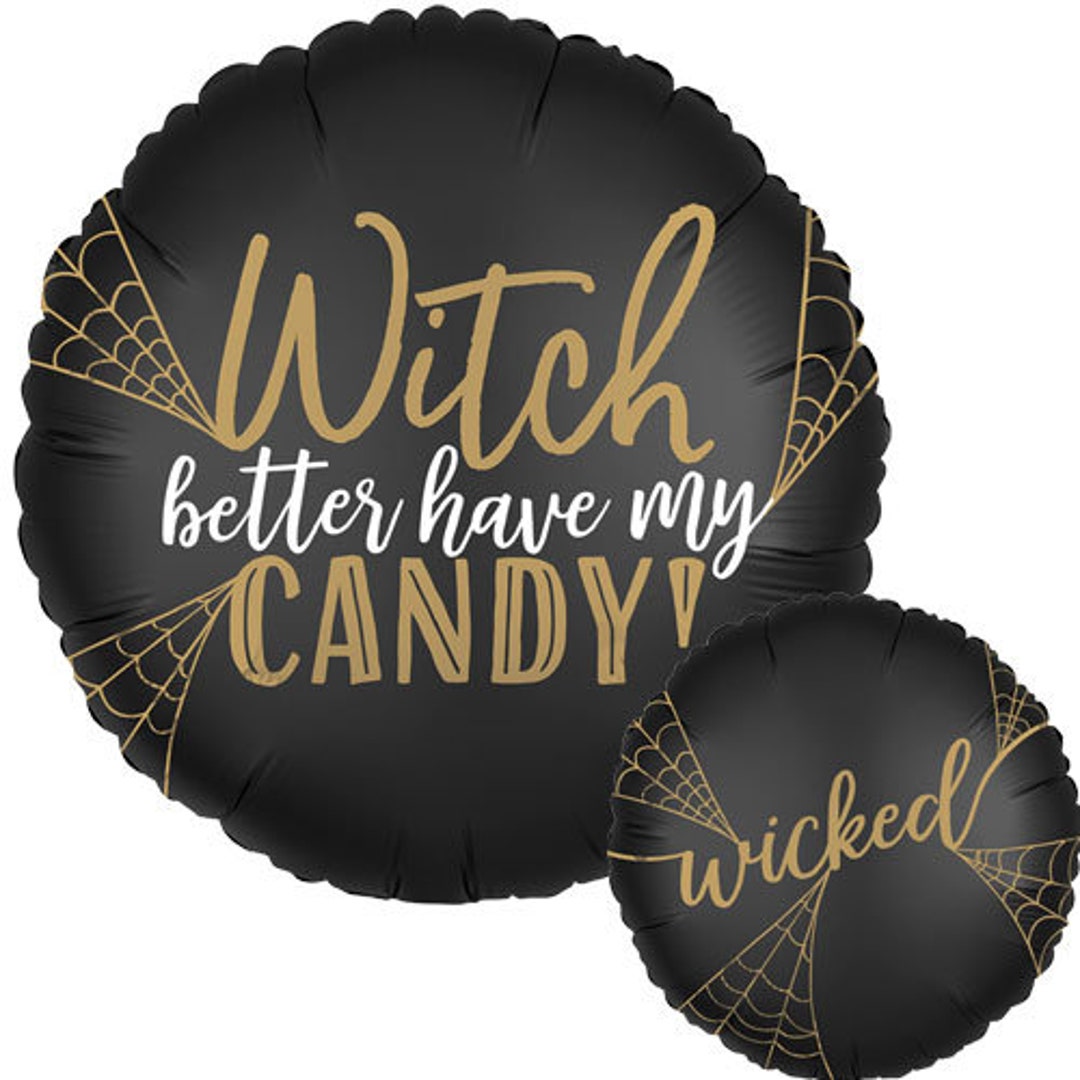 Witch Balloons, Balloon Banner, Foil Balloon, Script, Web, Spiderweb ...