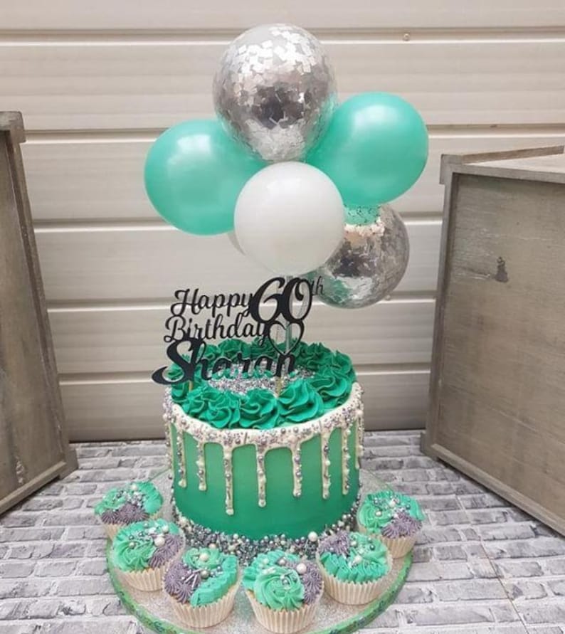 Balloon Cake Topper 5 Mini Bunting Banner Garlnd Party - Etsy