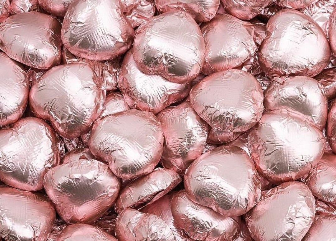 Rose Gold Heart Chocolates Wedding Favours Gift Table Setting Treats ...