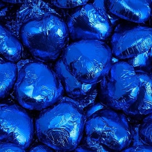 Royal Blue Heart Chocolates Wedding Favours Gifts Table Setting Treats ...