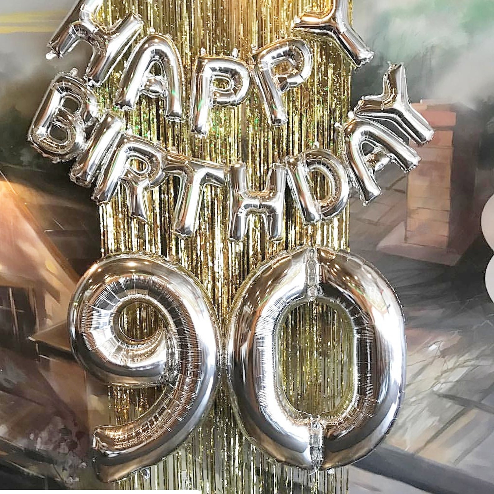 HAPPY 80TH Custom Name Rose Gold Balloons Gold Silver - Etsy