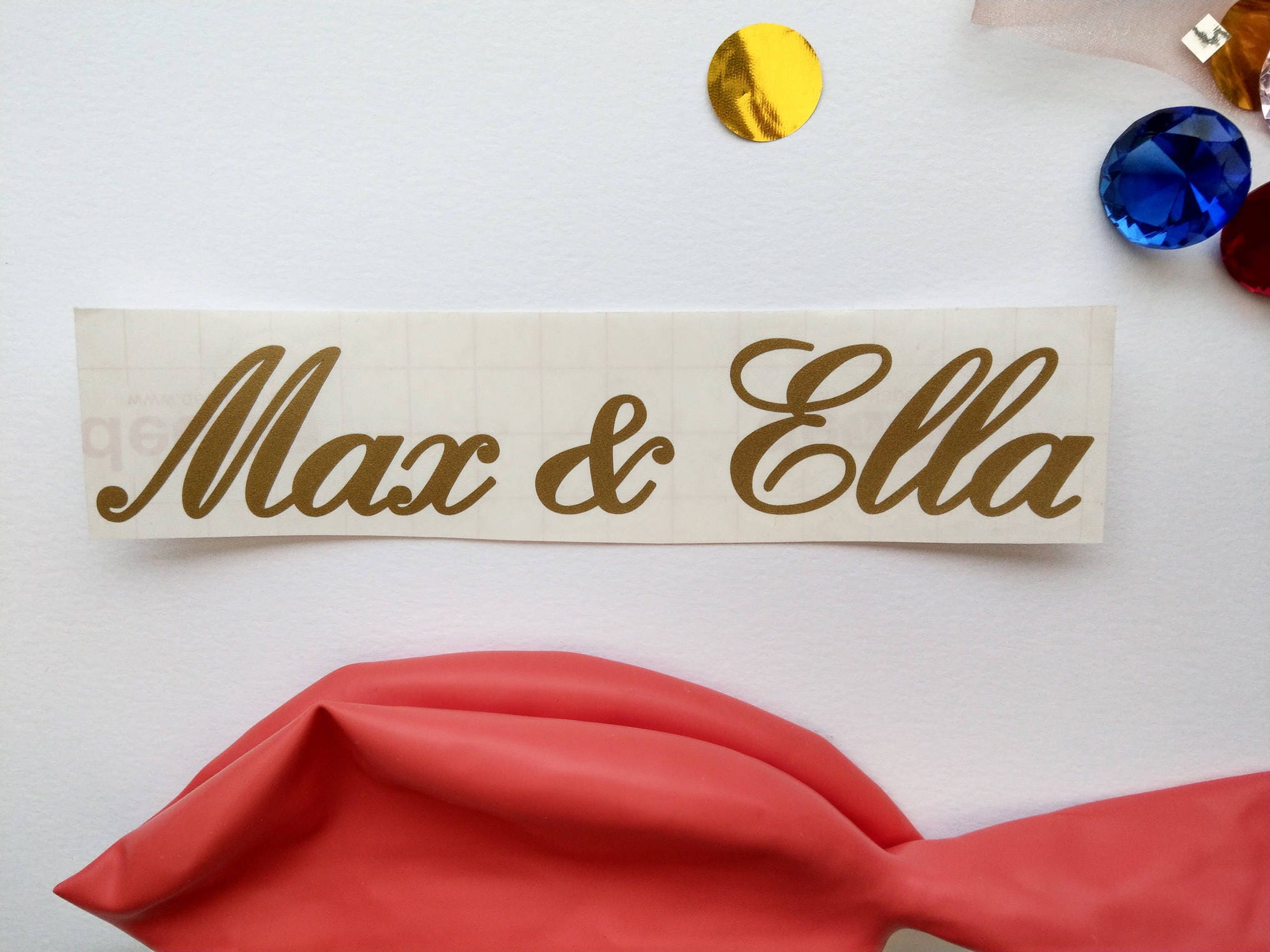 Personalized Balloon Vinyl Name Custom Balloons Bridal | Etsy