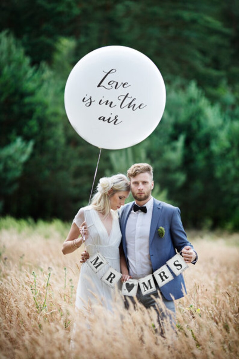 Just Married Balloons Wedding Photo Props Engagement Party - Etsy