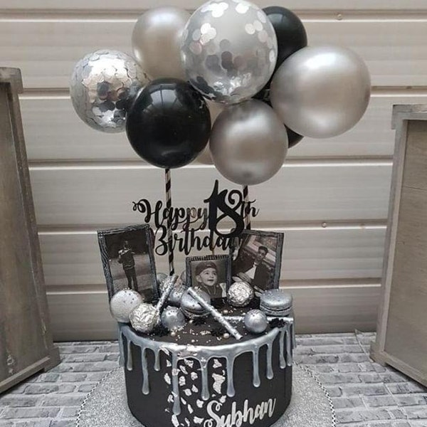 Silver Cake Topper - Etsy