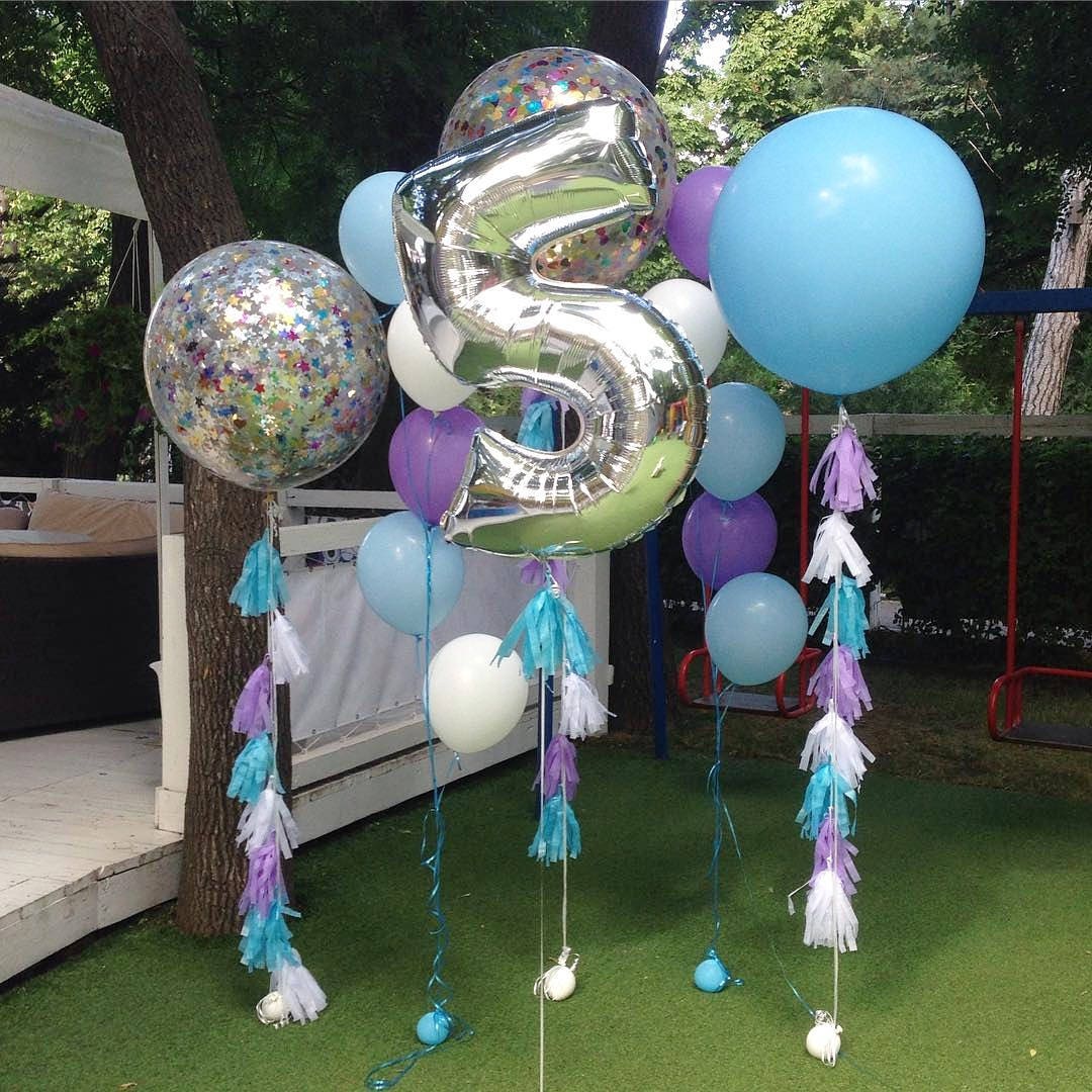 Confetti Balloons | Number Balloons | Clear Balloons 11" 36" | Blue ...