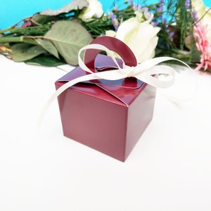 Burgundy Favor Boxes | Wedding Favors | Wedding Boxes | DIY Favors ...